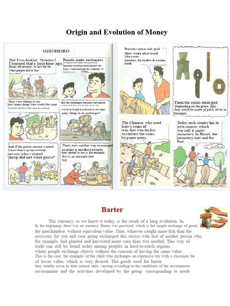 Evolution of Money: From Barter to Currency | PDF | Coins | Money