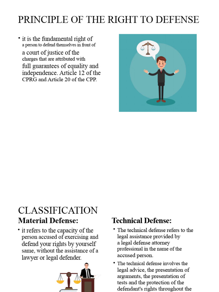 Principle of The Right To Defense | PDF