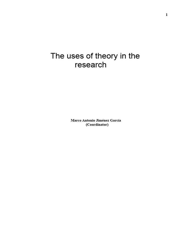 The uses of theory in research.pdf | PDF | Knowledge | Theory