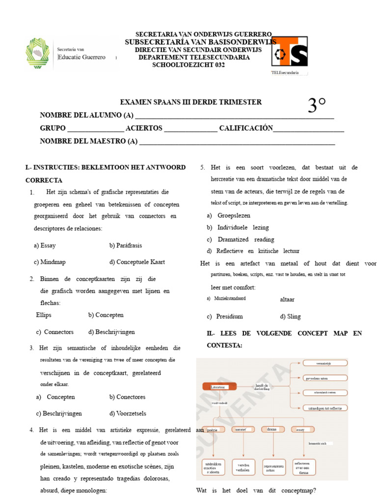 Spaans III Examen Derde Trimester | PDF