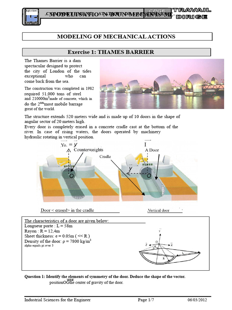 Mechanical Actions Modeling Exercises | PDF | Mechanical Engineering ...