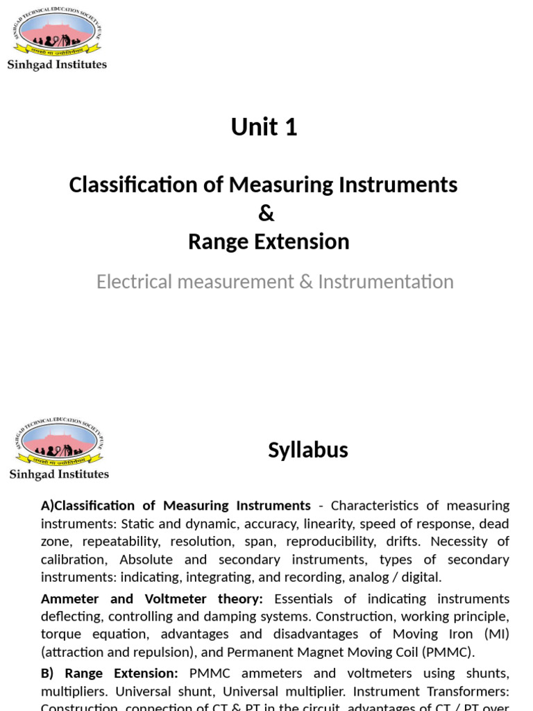 Unit 1 Emi Ttt June 17 | PDF | Transformer | Accuracy And Precision