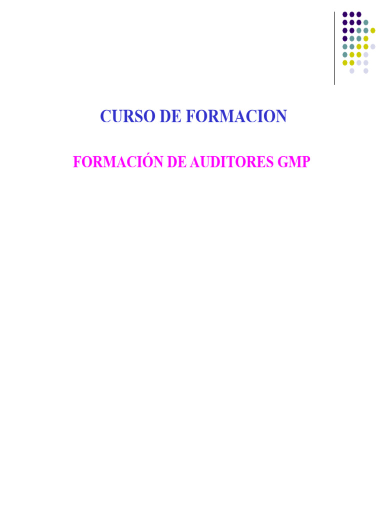 Capacitación para Auditores de GMP | PDF | Residuos | Auditoría