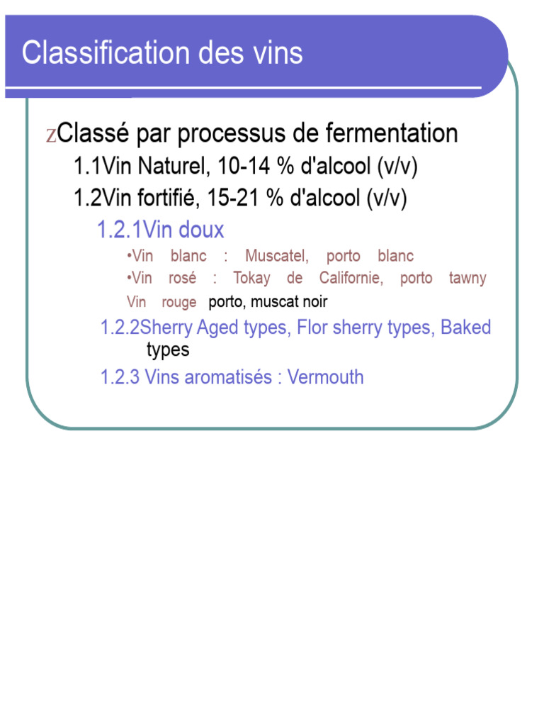 Classification des Vins : Types et Caractéristiques | PDF | Vins | Vitis