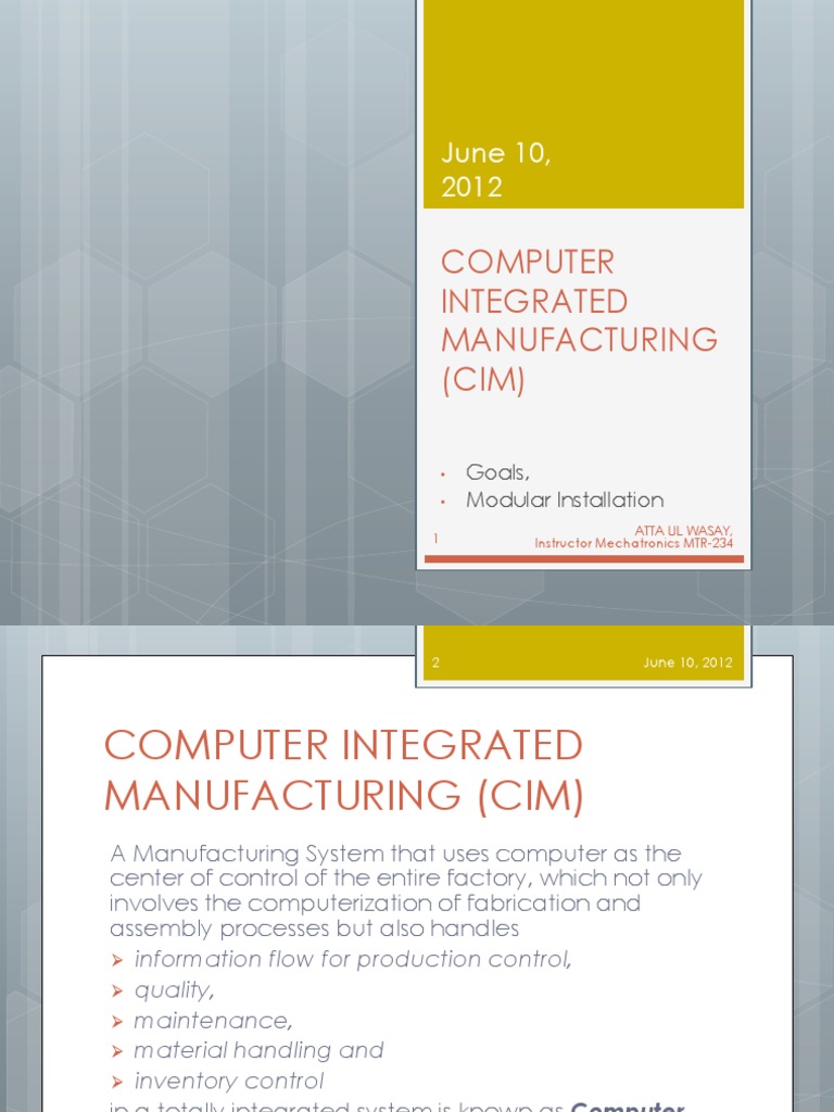 Computer Integrated Manufacturing (Cim) | Download Free PDF ...