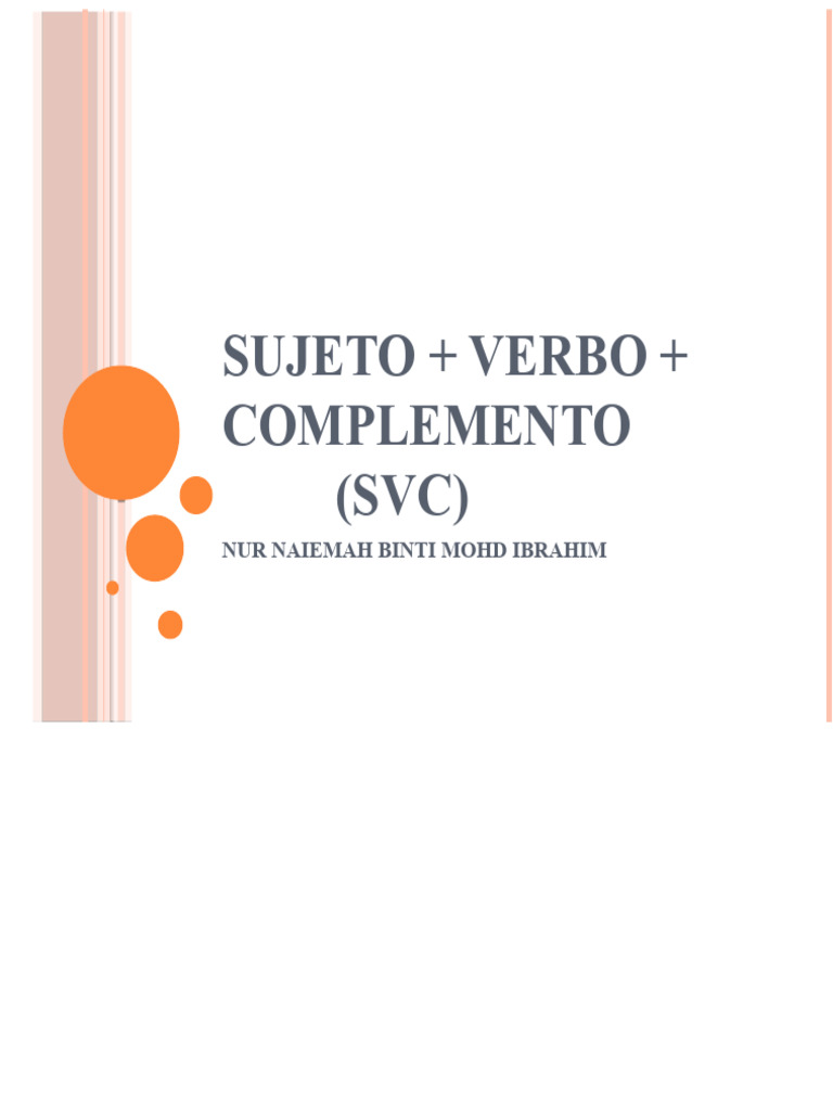 Estructura de Oraciones: Sujeto y Complemento | PDF | Asunto (gramática ...