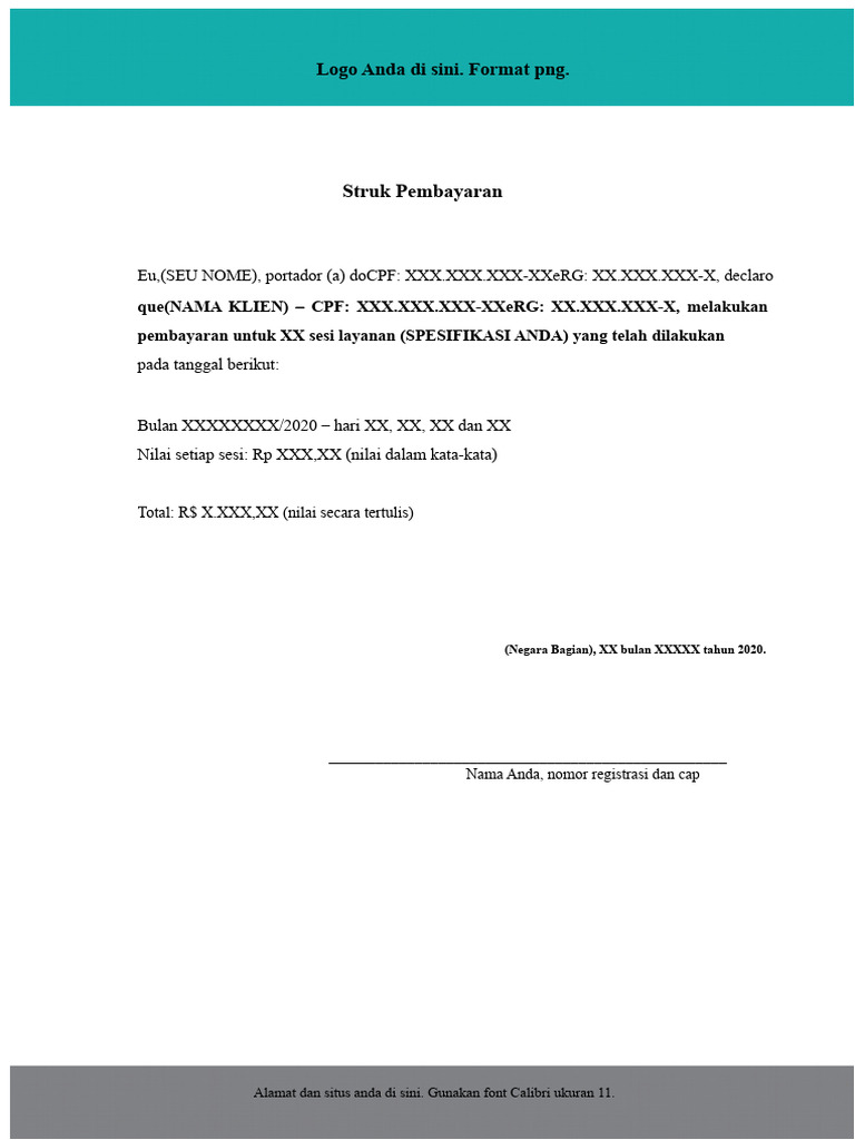 Model+Struk+Pembayaran | PDF