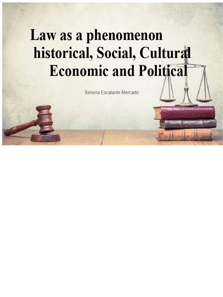 4-The Law as a Historical, Social, Cultural, Economic, and Political ...