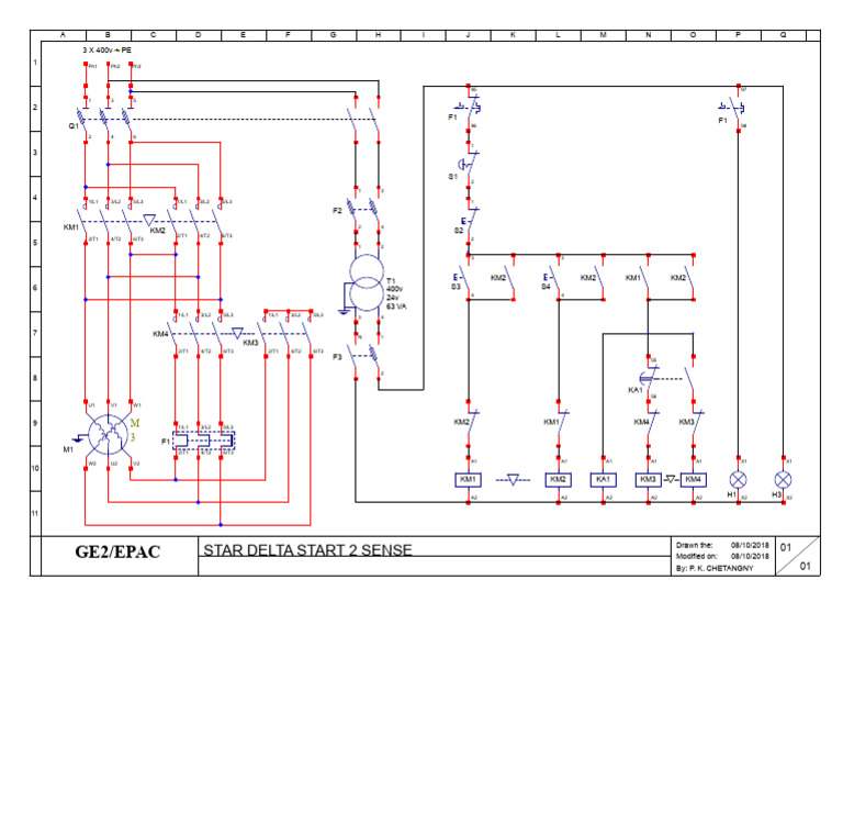 Star Delta Start Electrical Diagram | PDF