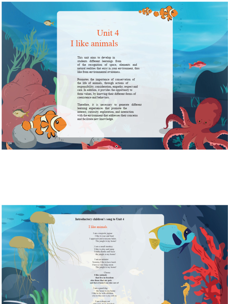 Preschool Unit 4: Animal Awareness Activities | PDF | Communication ...