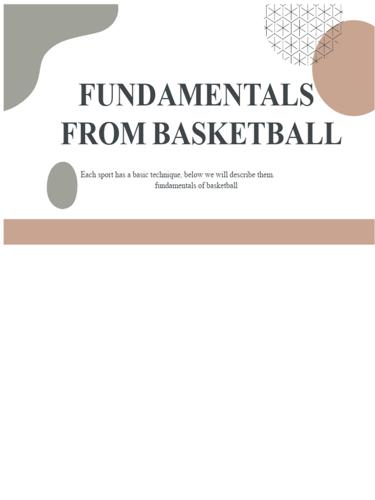 Basketball Fundamentals Explained | PDF