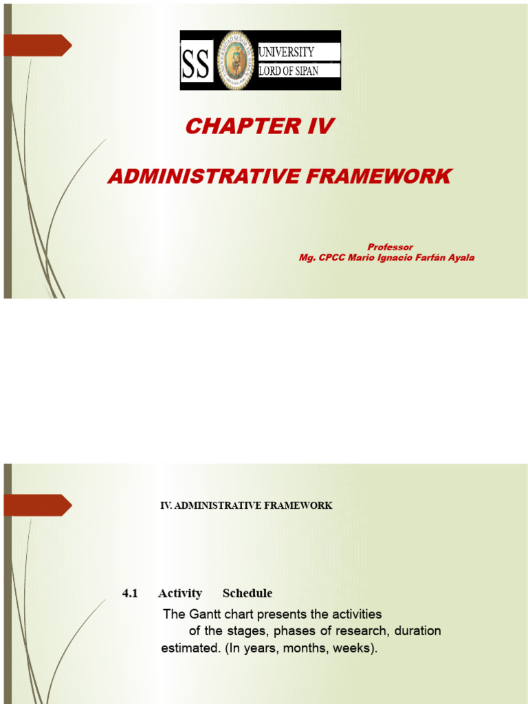 Chapter IV Administrative Framework | PDF | Data | Science