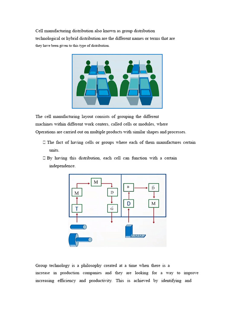 Cell Manufacturing Distribution Explained | PDF | Inventory | Machines