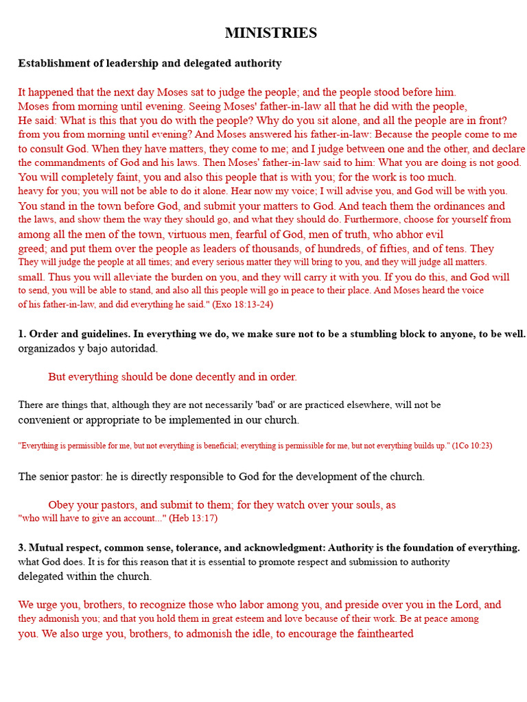 1a Regulation of Ministry Leaders | PDF | Deacon | Moses