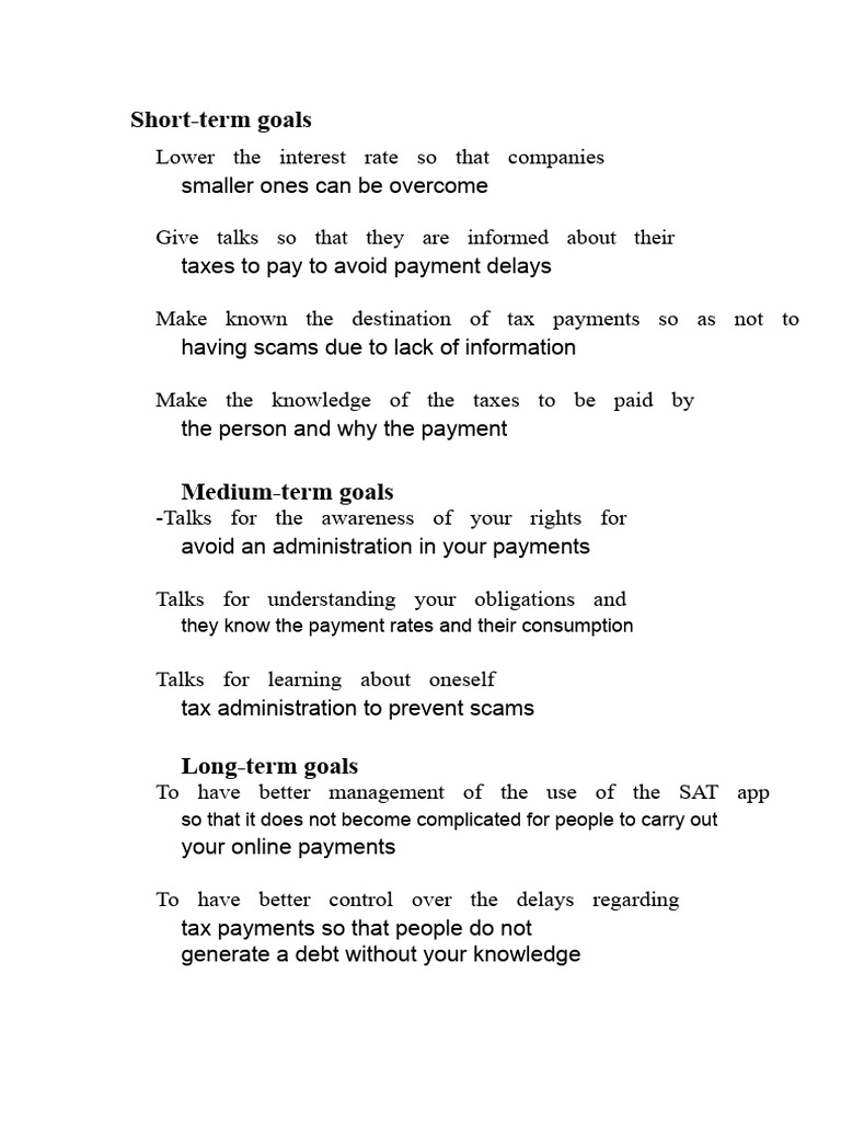 Short-term goals for tax culture | PDF