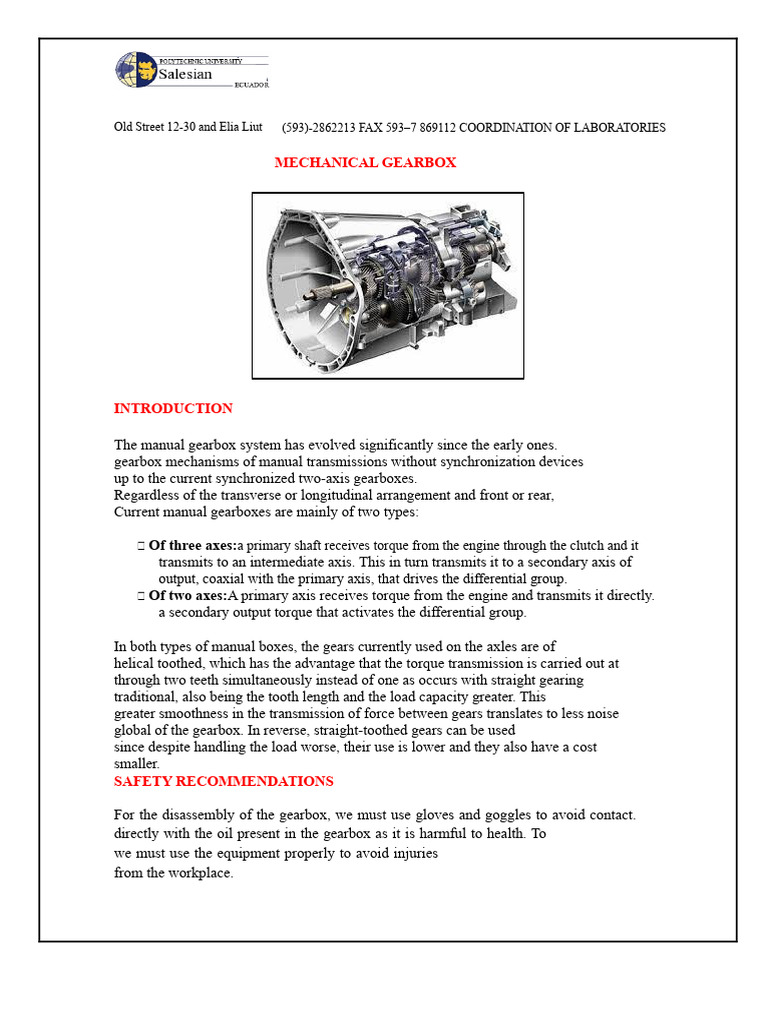 Manual Gearbox Disassembly Guide | PDF | Manual Transmission | Gear