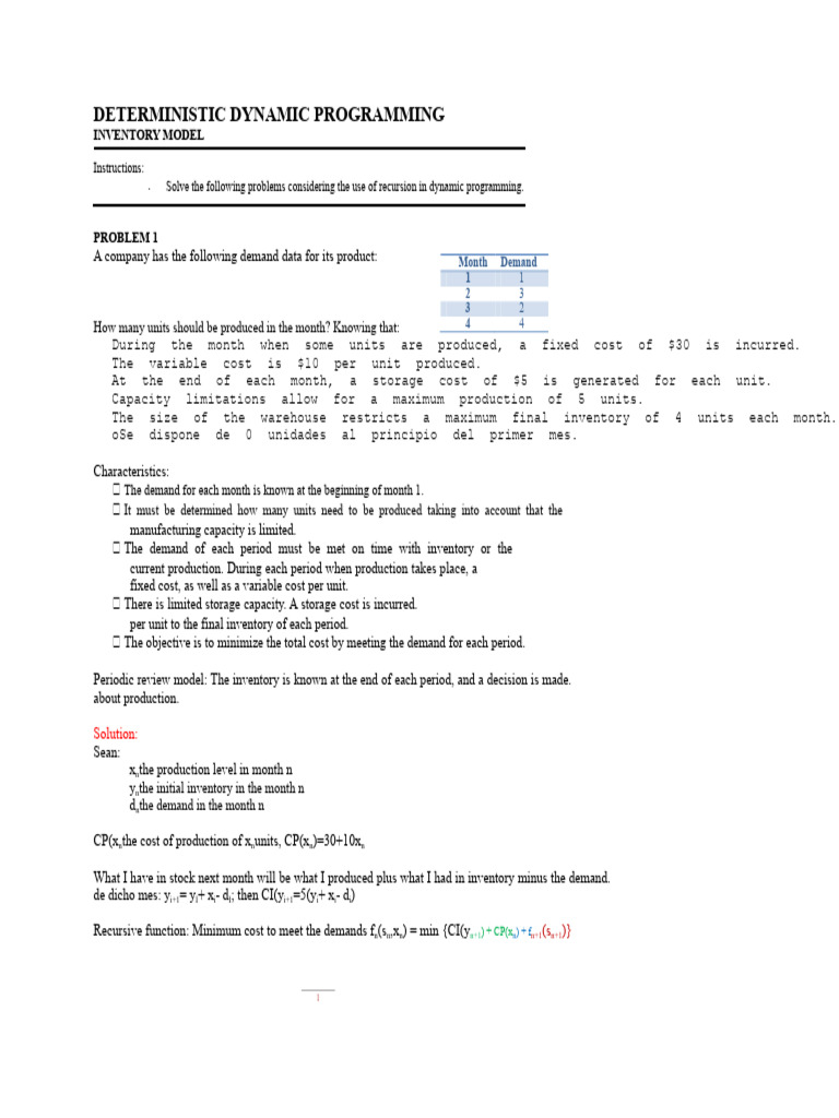 97959364-Deterministic-Dynamic-Programming-Inventory-Problems | PDF ...