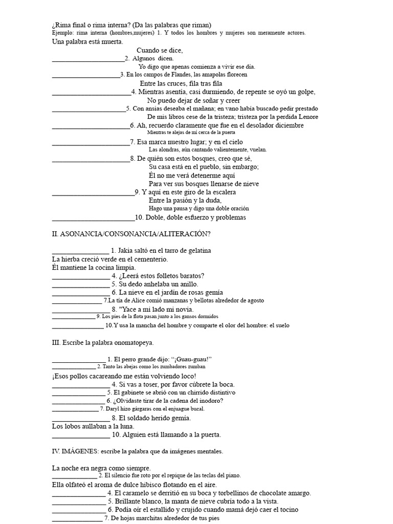 Rima final o rima interna | PDF | Rima