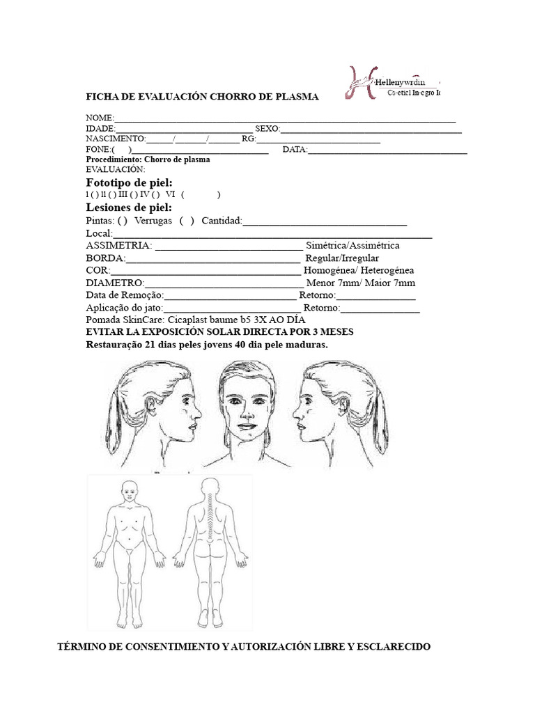 Ficha de Evaluación Chorro de Plasma | PDF