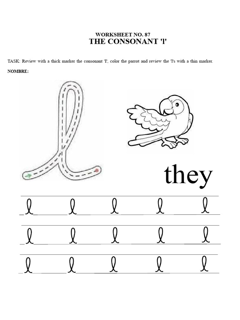 Worksheet #87 The Syllable La | PDF