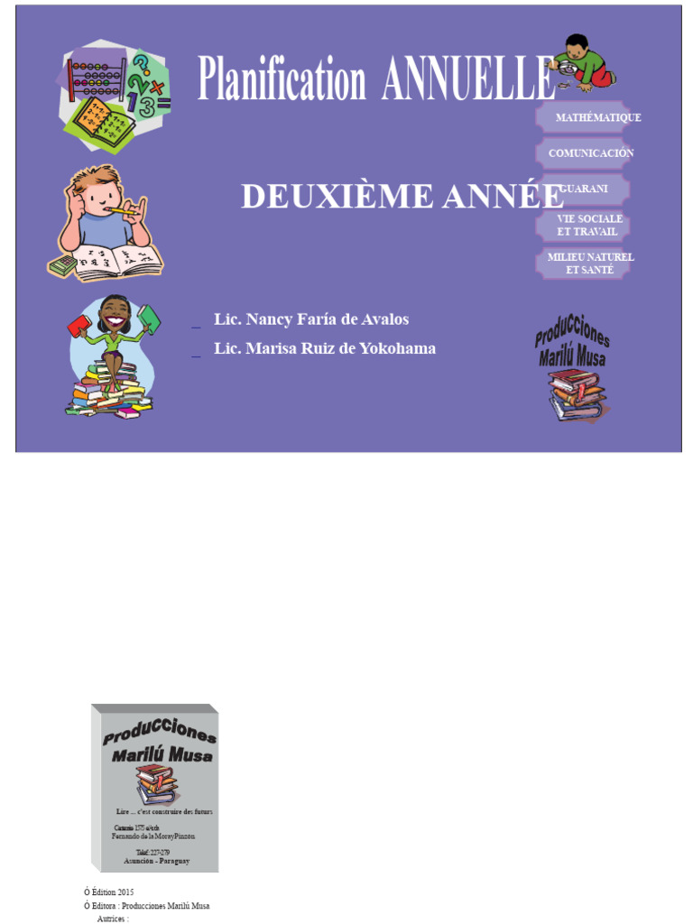 Planification Annuelle 2e Année École | PDF | Pédagogie | Planification