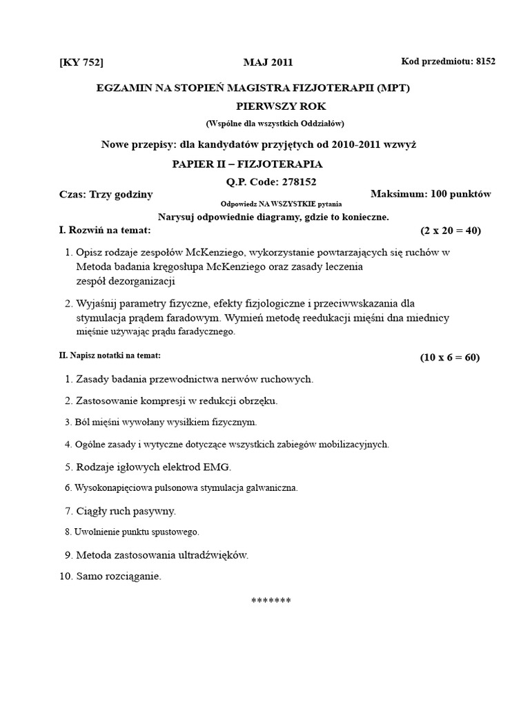 Pytanie MPT | PDF