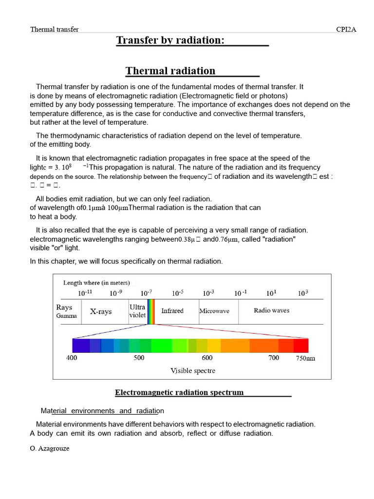 Thermal Radiation - Course | PDF | Electromagnetic Radiation ...