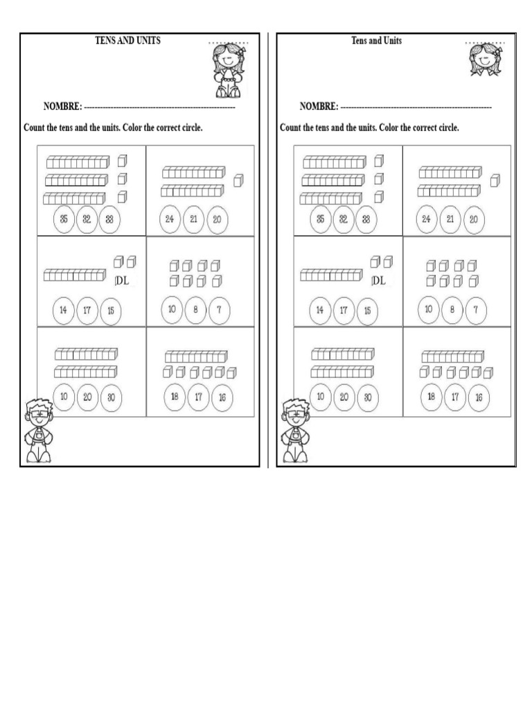 Tens and Units Counting Activity | PDF