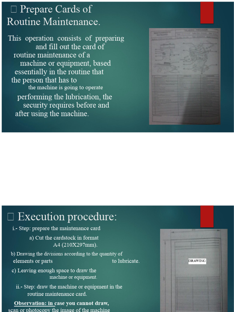 Prepare Routine Maintenance Cards | PDF