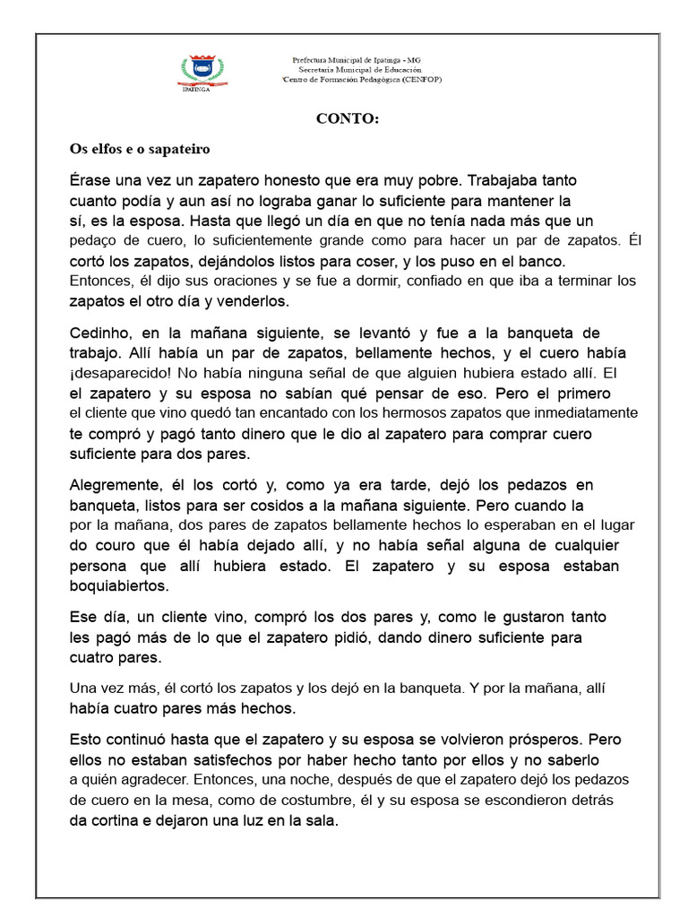 Los Elfos y el Zapatero | PDF