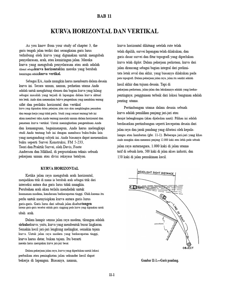 Desain Kurva Horizontal dan Vertikal | PDF