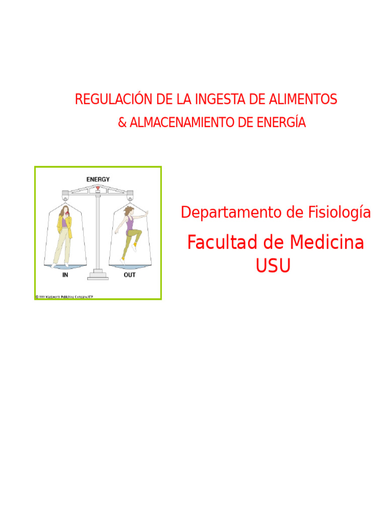 Regulación de Ingesta y Energía Corporal | PDF | Hipotálamo | Sistema ...