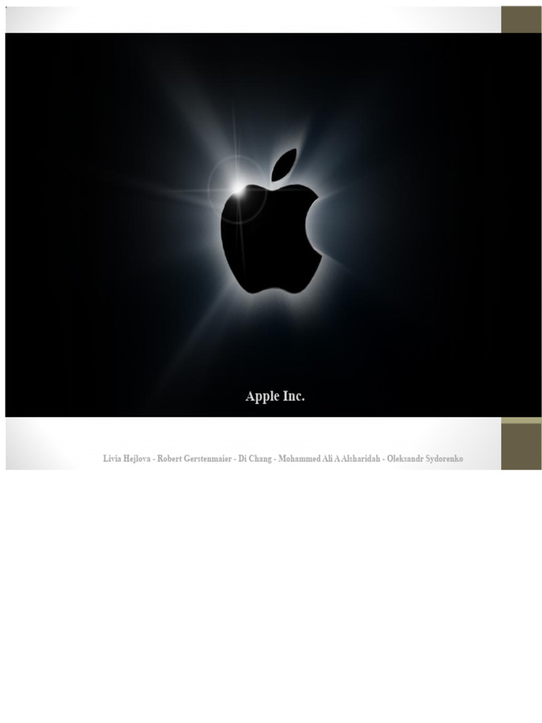 Presentación de Apple Sobre Operaciones y Cadena de Suministro | PDF ...