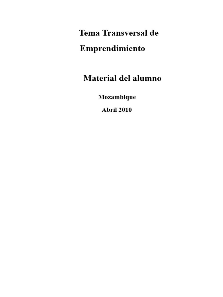 Manual de Emprendimiento Tema Transversal-1 | PDF | Iniciativa ...