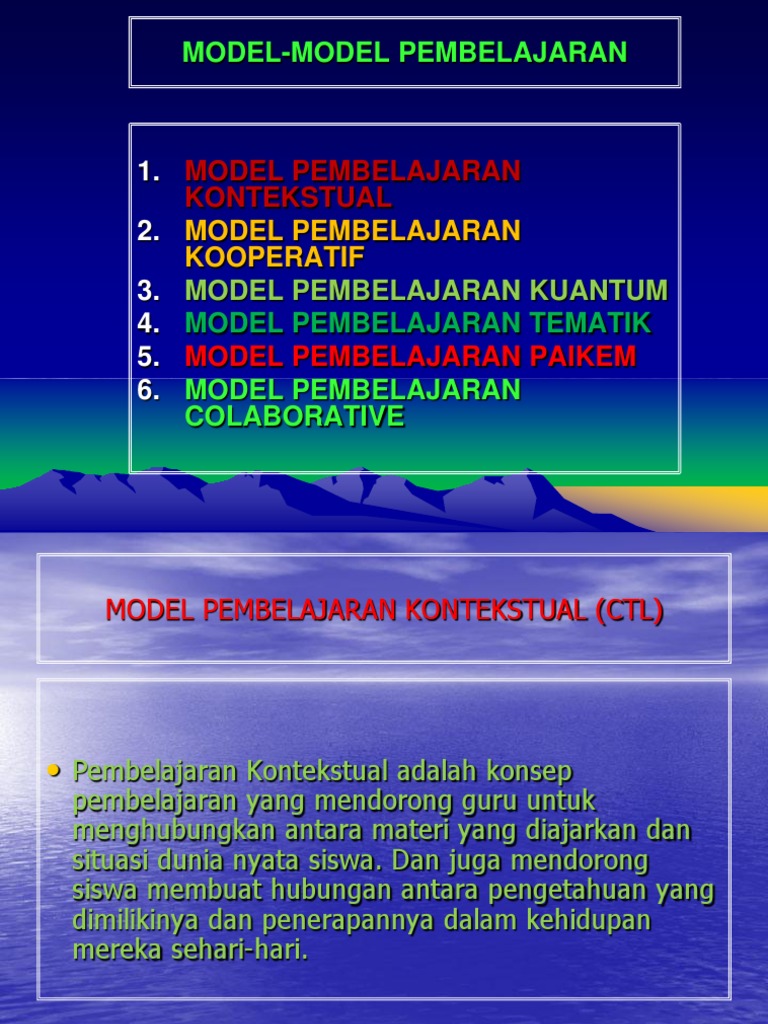 Model Pembelajaran Kontekstual Dan Langkah Langkahnya - Seputar Model