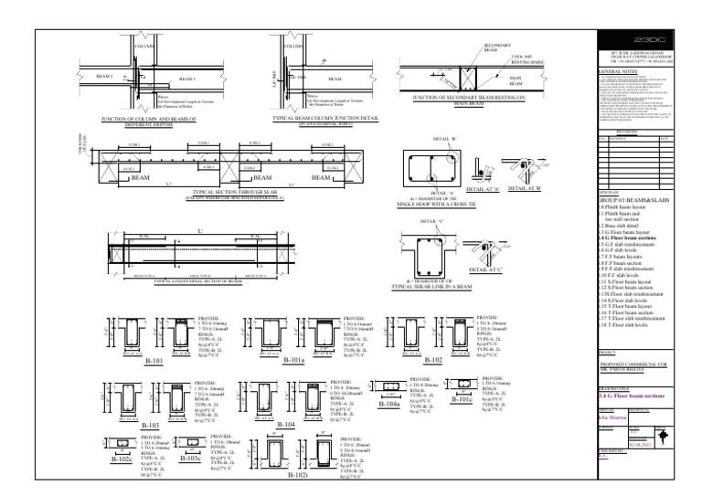 3.4 Ground Floor Beam Section | PDF | Beam (Structure) | Civil Engineering