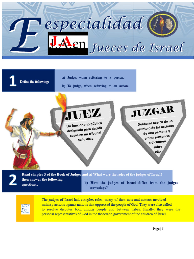 Roles of Judges in Ancient Israel | PDF | Samuel | Book Of Judges
