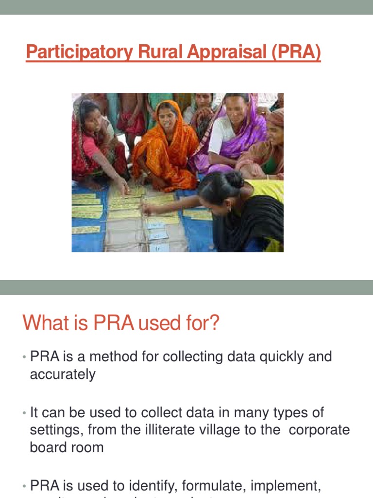 Participatory Rural Appraisal (PRA) Training Presentation | PDF ...
