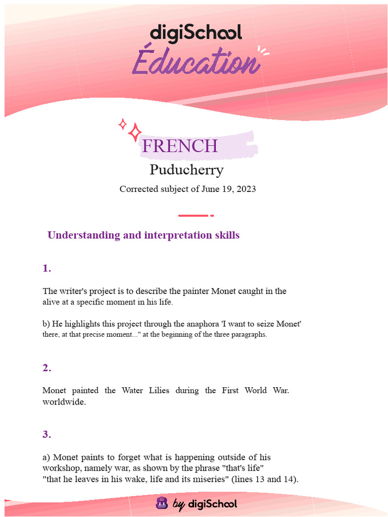Monet's Artistic Escape from War | PDF