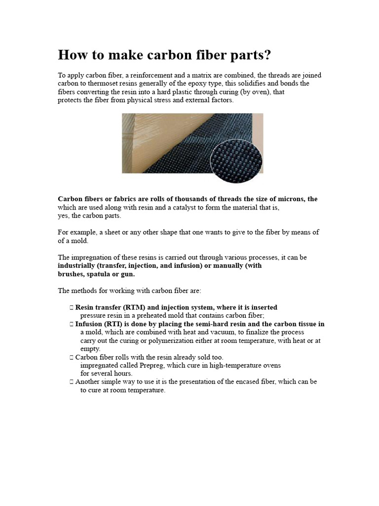 How To Make Carbon Fiber Parts | PDF | Epoxy | Mechanical Engineering