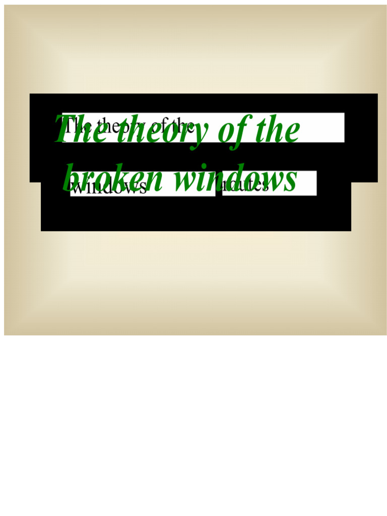 Understanding Broken Windows Theory | PDF | Crimes | Crime & Violence