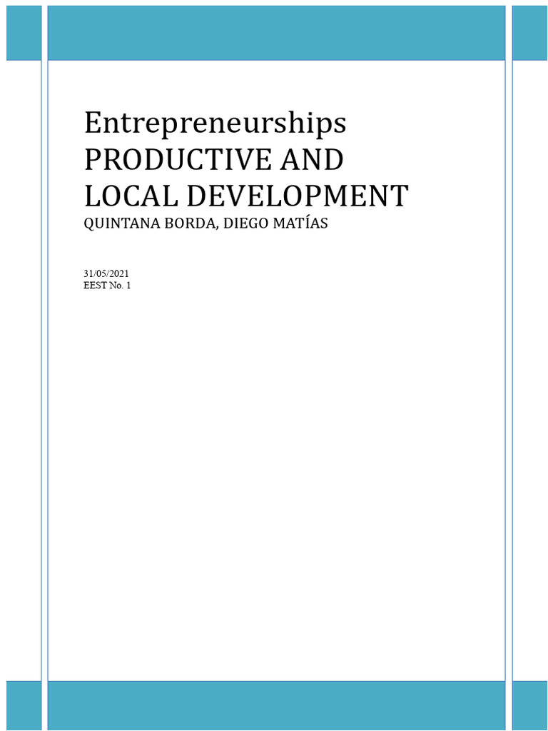 Productive Entrepreneurship and Local Development Project - Quintana ...