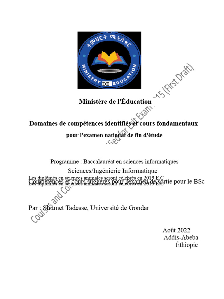 Compétences et Cours pour BSc Informatique | PDF | Programmation ...