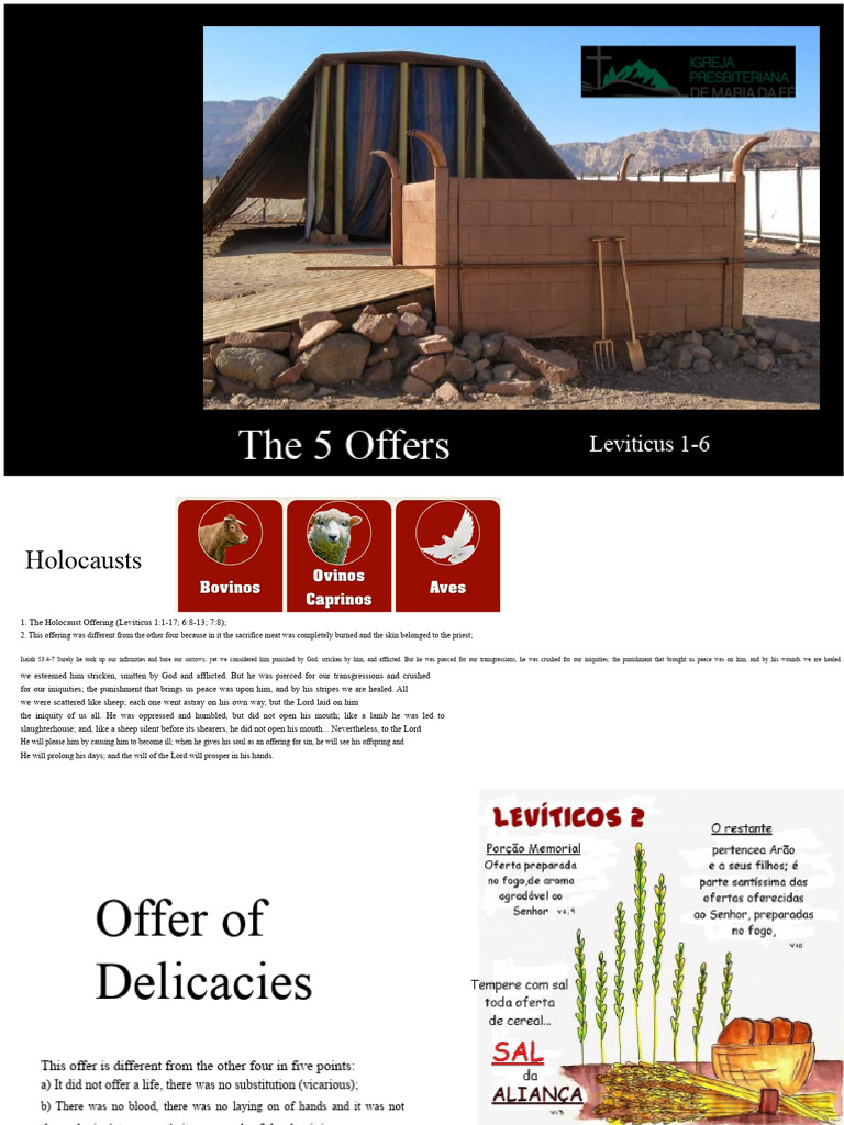 The 5 Offerings of Leviticus | PDF | Book Of Leviticus | Sin