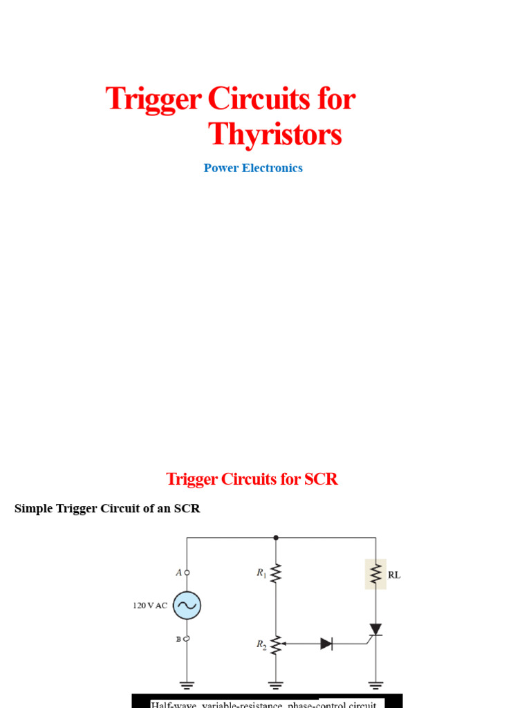 Trigger Circuits For Thyristors | PDF | Capacitor | Electrical Network