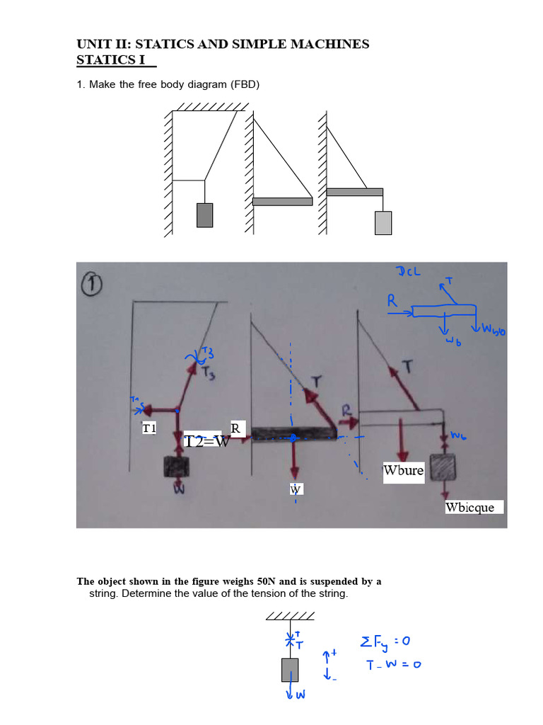 Solved Problems of STATICS I | PDF