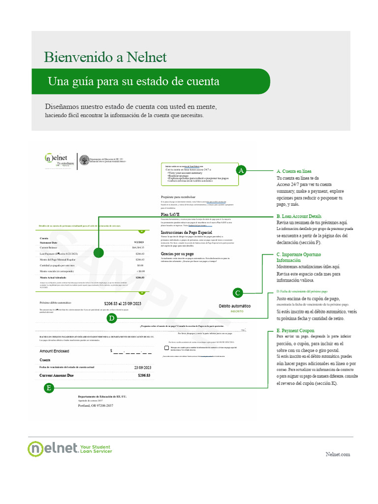 Guía de Estado de Cuenta Nelnet 2023 | PDF | Bancario | Tecnología bancaria