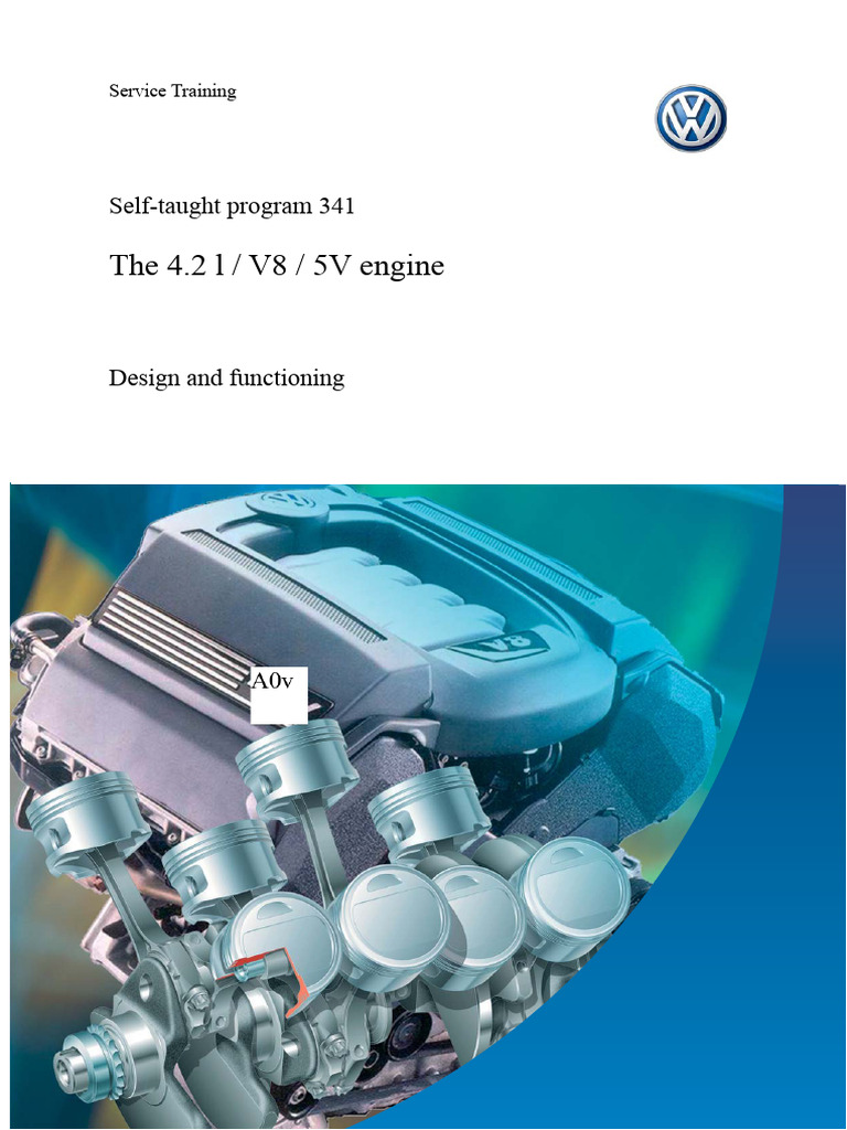 341 - 1 V8 4.2 L 5 V Engine From VW | PDF | Belt (Mechanical) | Piston