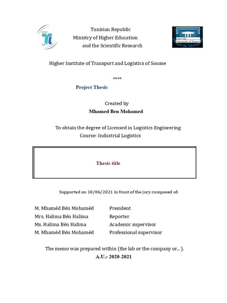 PFE ISTL Memoir Template Times New Roman Word 2007 | PDF | Thesis