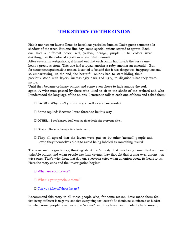 The Tale of The Onion | PDF